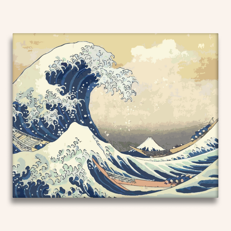 葛飾北斎『富嶽三十六景 神奈川沖浪裏』 - 数字絵画キット – Paint Yours