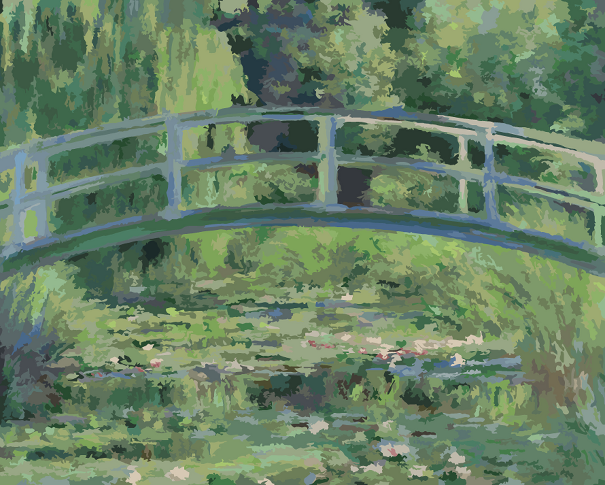 モネ『睡蓮の池と日本の橋』 - 数字絵画キット – Paint Yours